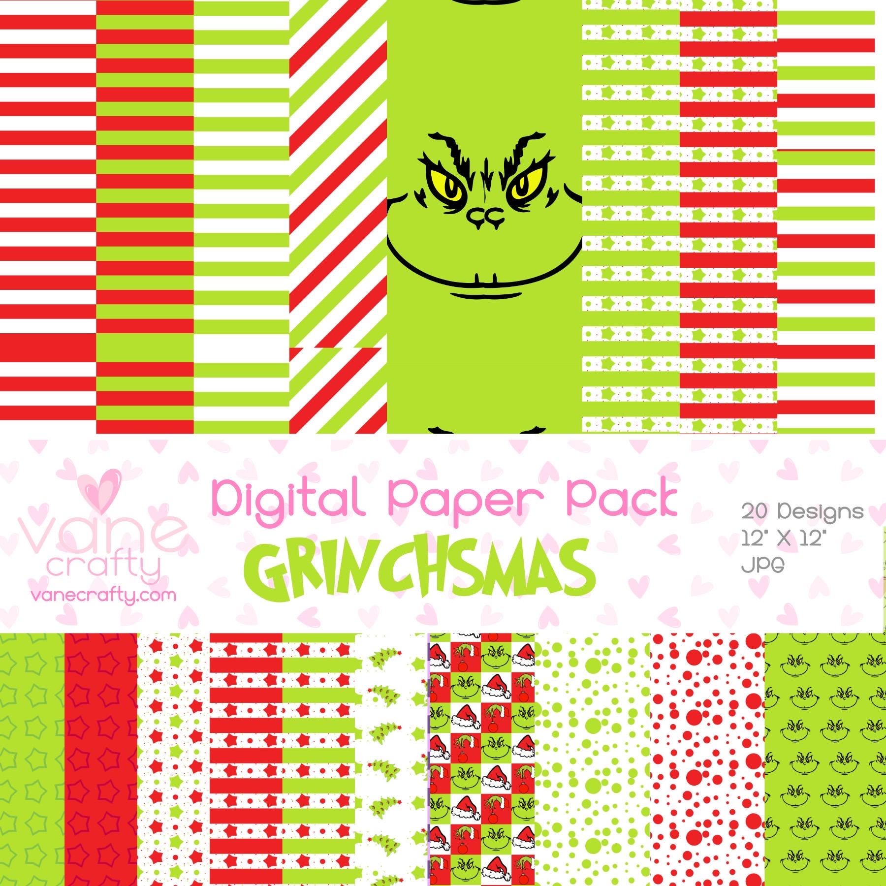 Grinch Digital Papel, Grinch Clipart, Grinch Christmas , Grinch ...