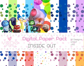 Inside Out 2 PNG, Inside Out Bundle, Inside Out DIGITAL PAPER, Anger ...