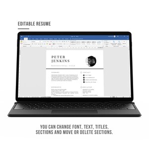 Professional Resume Template With Photo for Word, Google Docs, Canva ...