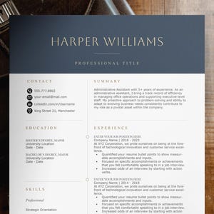 Professional Executive Resume Template | Word, Google Docs, Canva ...
