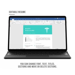 Editable Nurse Resume Template | Indesign, Word, Google Docs, Canva ...