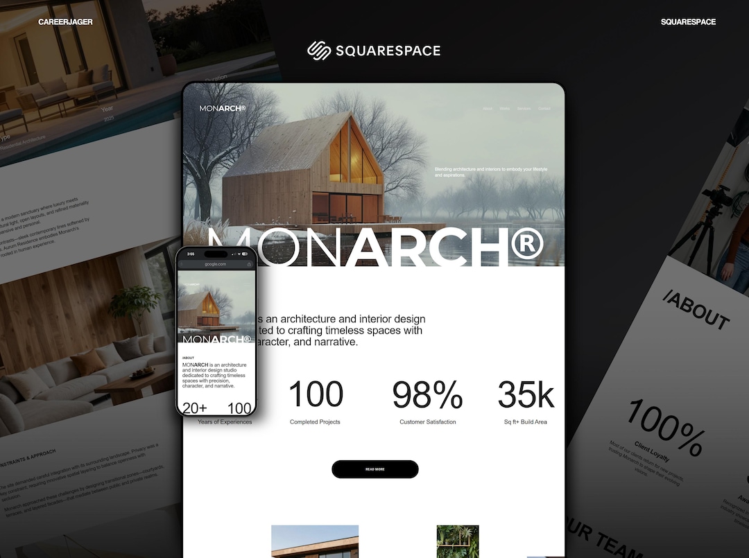 Squarespace Interior Design Website | Minimalist Architect Portfolio ...