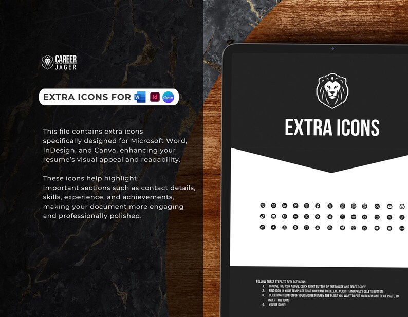 Architect Resume Template: Modern CV for Word, Indesign, Canva, Docs ...