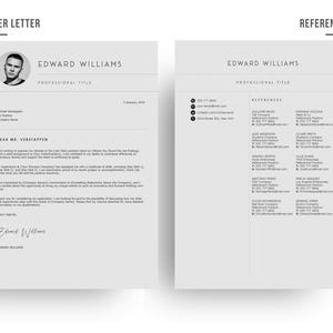 Professional Resume Template With Photo for Word, Google Docs, Canva ...