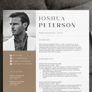 Editable Professional Resume Template for Word, Google Docs, Canva ...