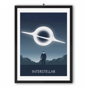 Interstellar Movie Poster | Minimalist Art Poster | Geek Decor | Home ...