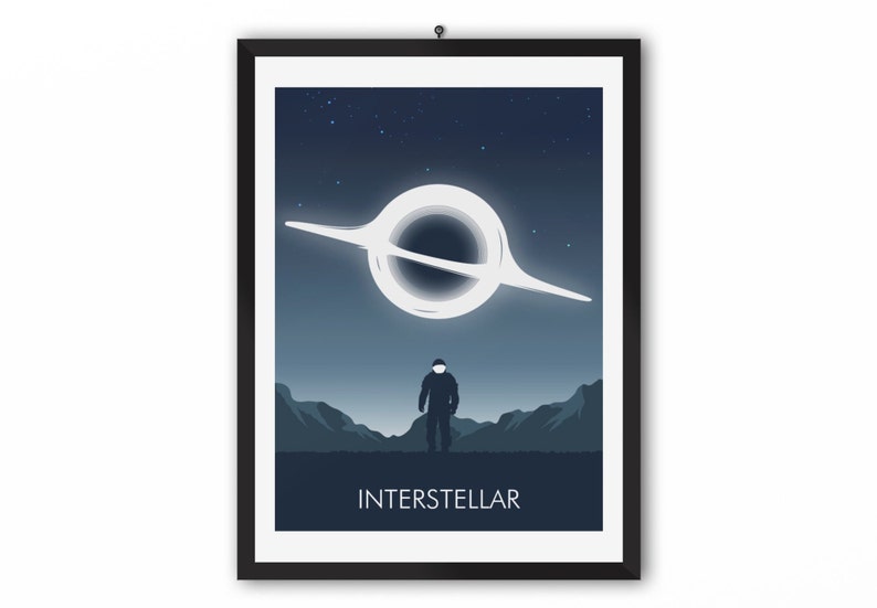 Interstellar Movie Poster | Minimalist Art Poster | Geek Decor | Home ...