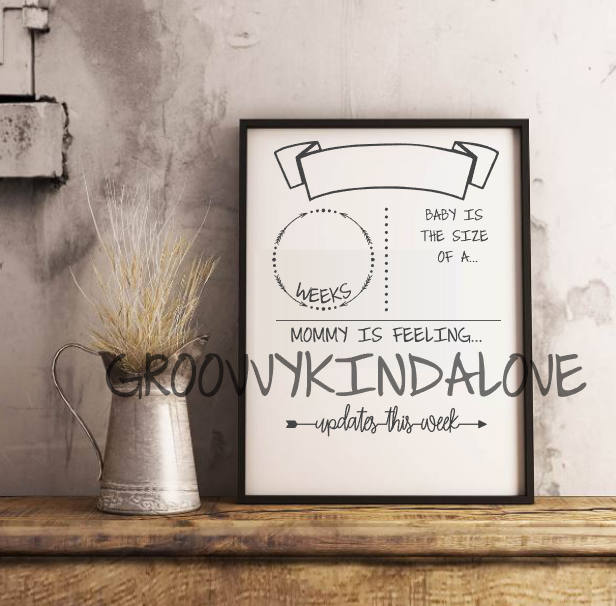 Pregnancy Stats Chalkboard Design Elements Instant Download for ...