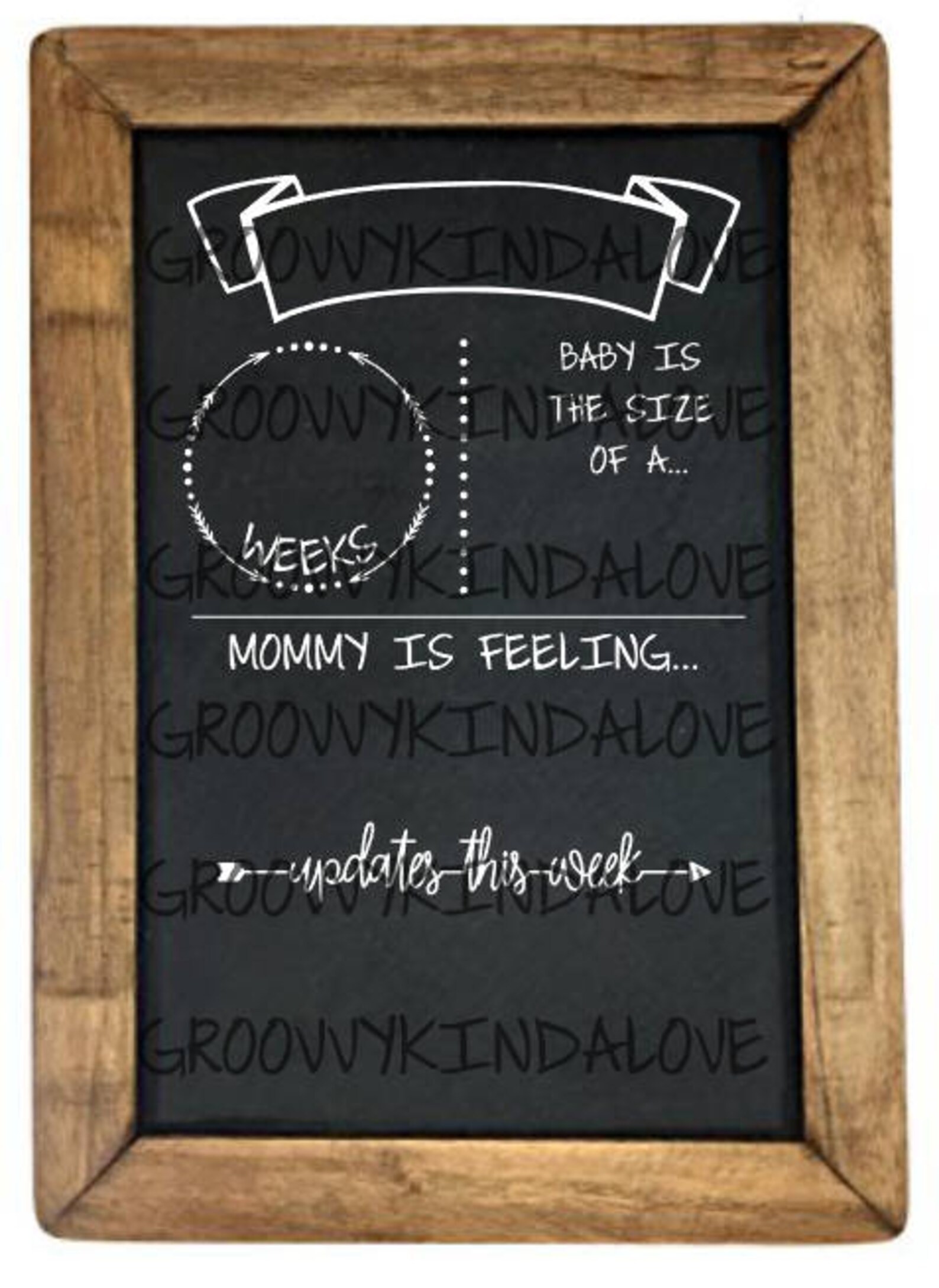 Pregnancy Stats Chalkboard Design Elements Instant Download for ...