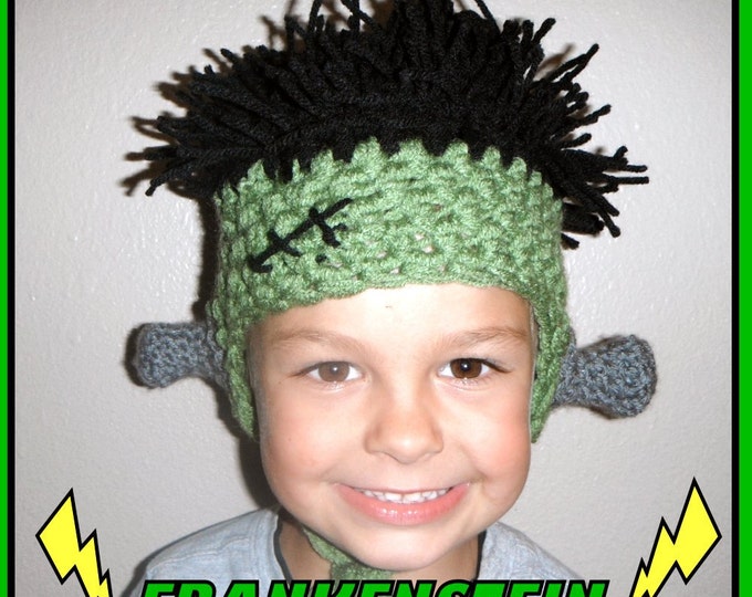 Frankenstein Crochet Hat Costume - Etsy