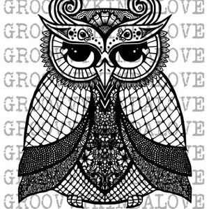 Owl Design Instant Download for Electronic Cutters Silhouette Cricut ...