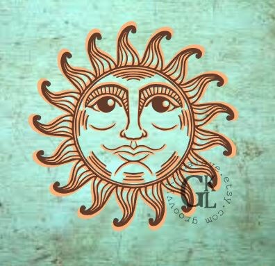 Sun Design Instant Download for Electronic Cutters Silhouette Cricut ...