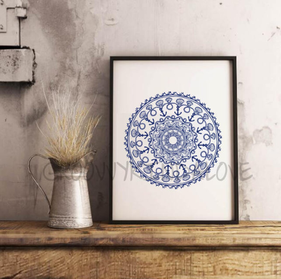 Mandala Beach Sea Anchor Instant Download for Electronic Cutters ...
