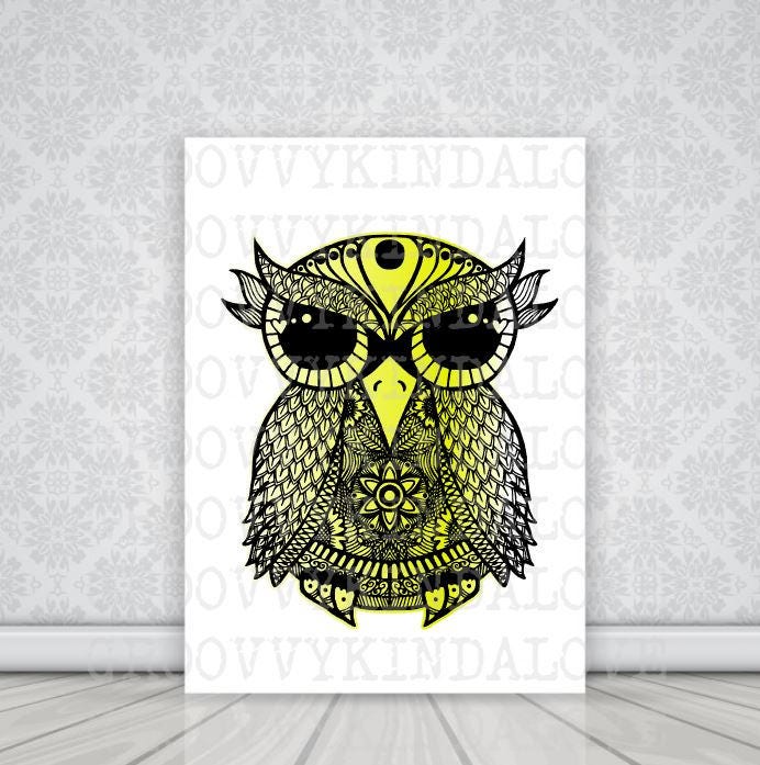 Owl Design Instant Download for Electronic Cutters Silhouette Cricut ...