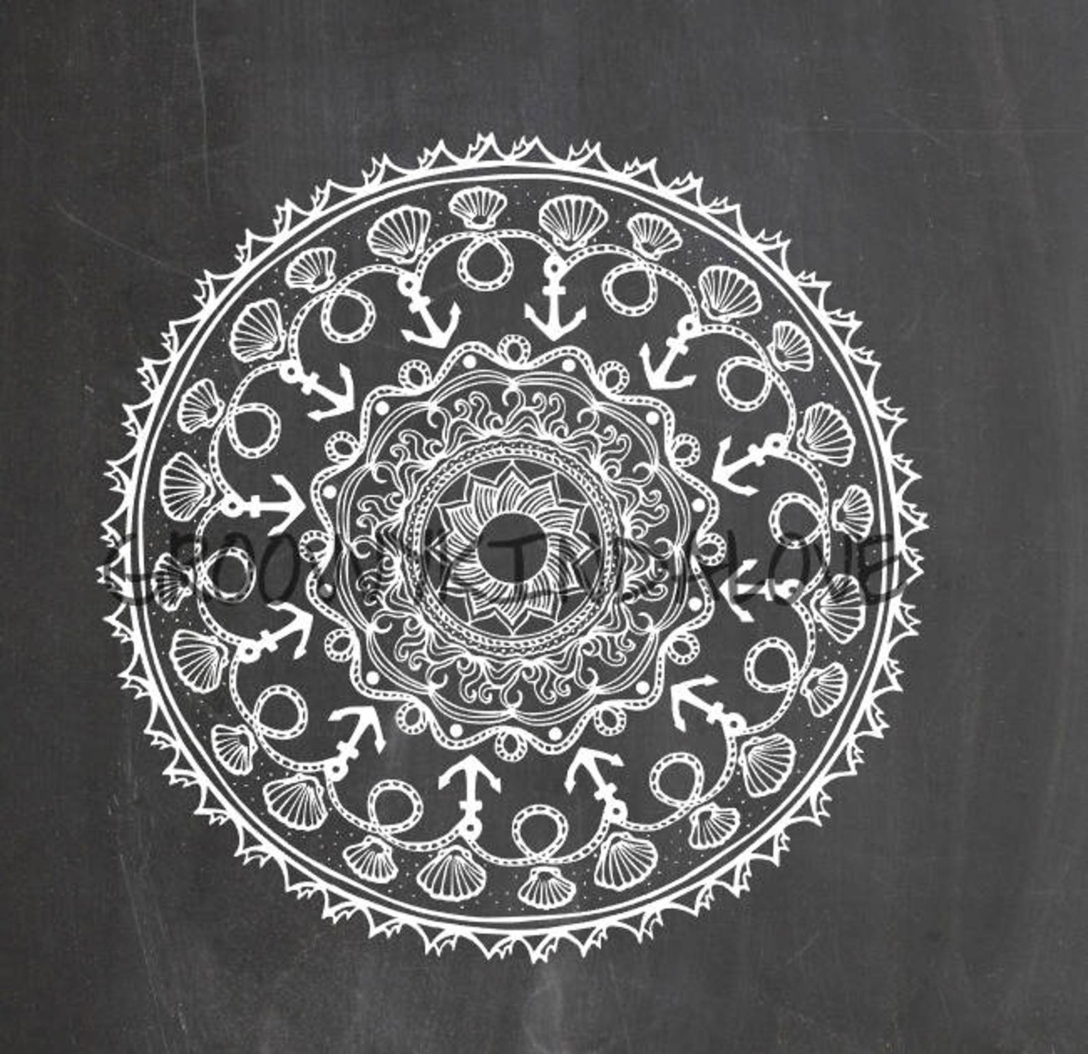 Mandala Beach Sea Anchor Instant Download for Electronic Cutters ...