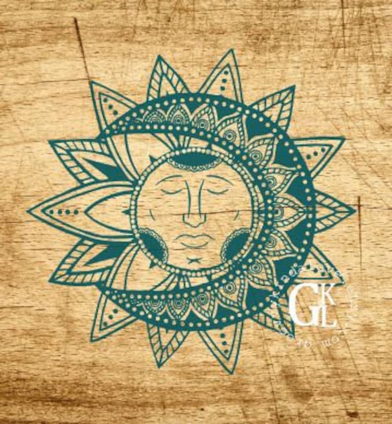 Sun Moon Design Instant Download for Electronic Cutters Silhouette ...