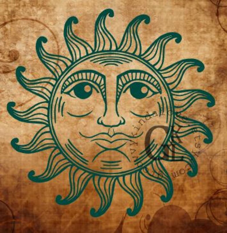 Sun Design Instant Download for Electronic Cutters Silhouette Cricut ...