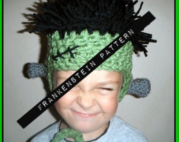 Pattern Frankenstein Crochet Hat Costume Halloween - Etsy