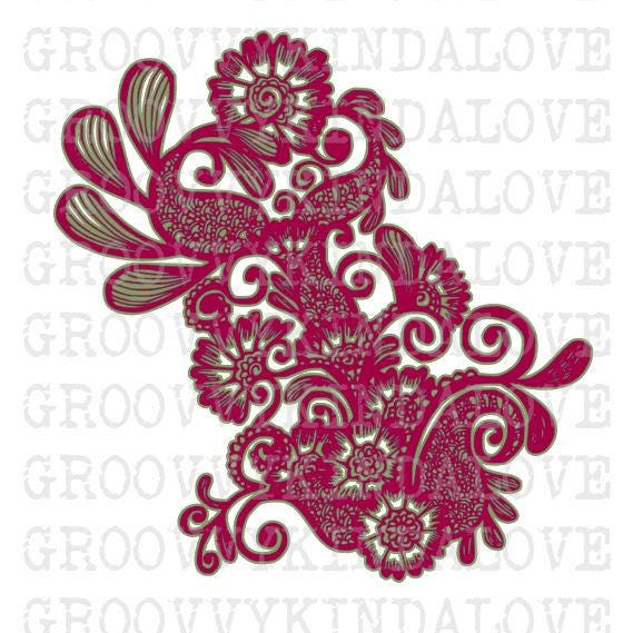 Floral Design Instant Download for Electronic Cutters - Etsy