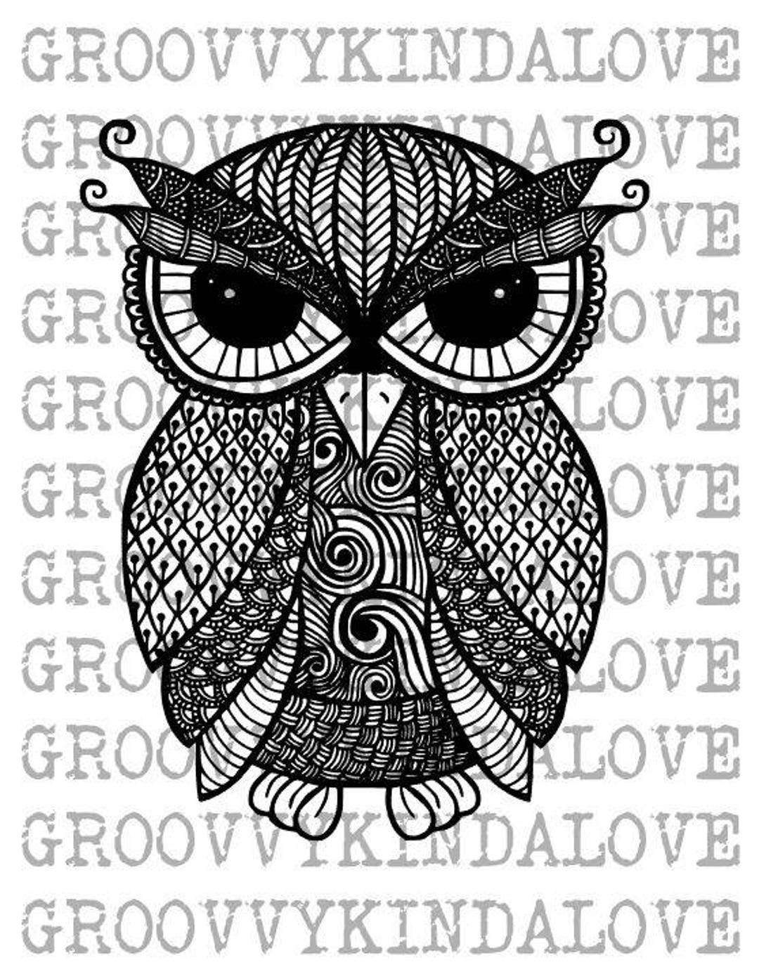 Owl Bundle 5 Design Instant Download for Electronic Cutters Silhouette ...