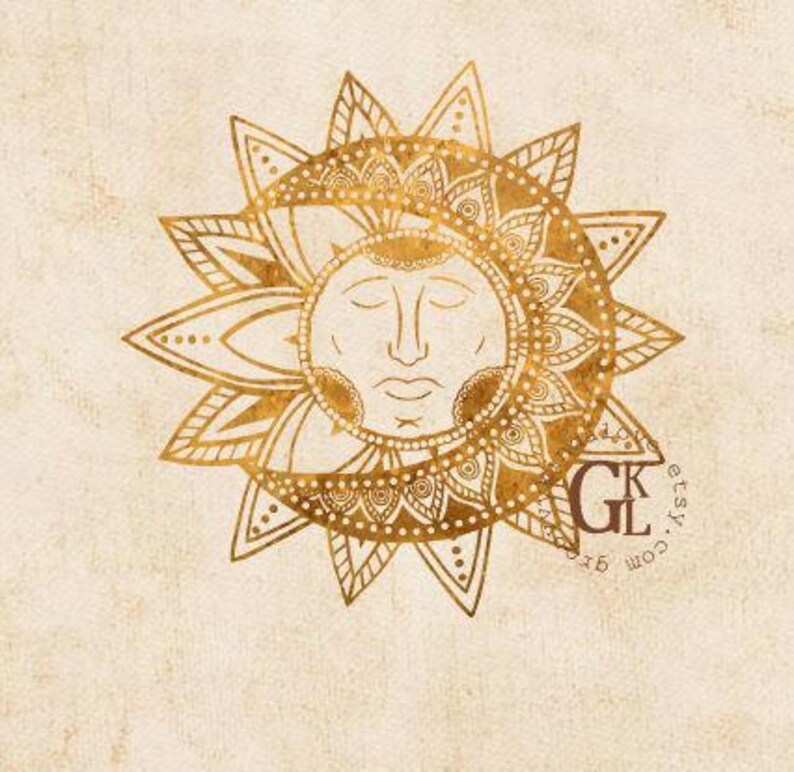 Sun Moon Design Instant Download for Electronic Cutters Silhouette ...