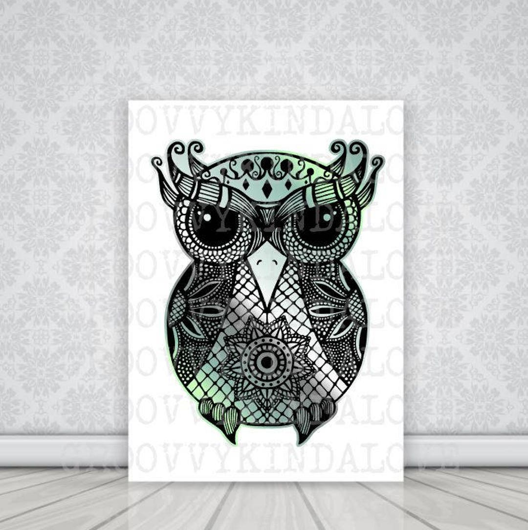 Owl Design Instant Download for Electronic Cutters Silhouette Cricut ...