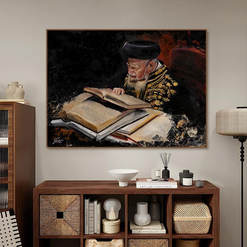 Rabbi Ovadia Yosef Canvas Print: Sephardic Jewish Art - Etsy