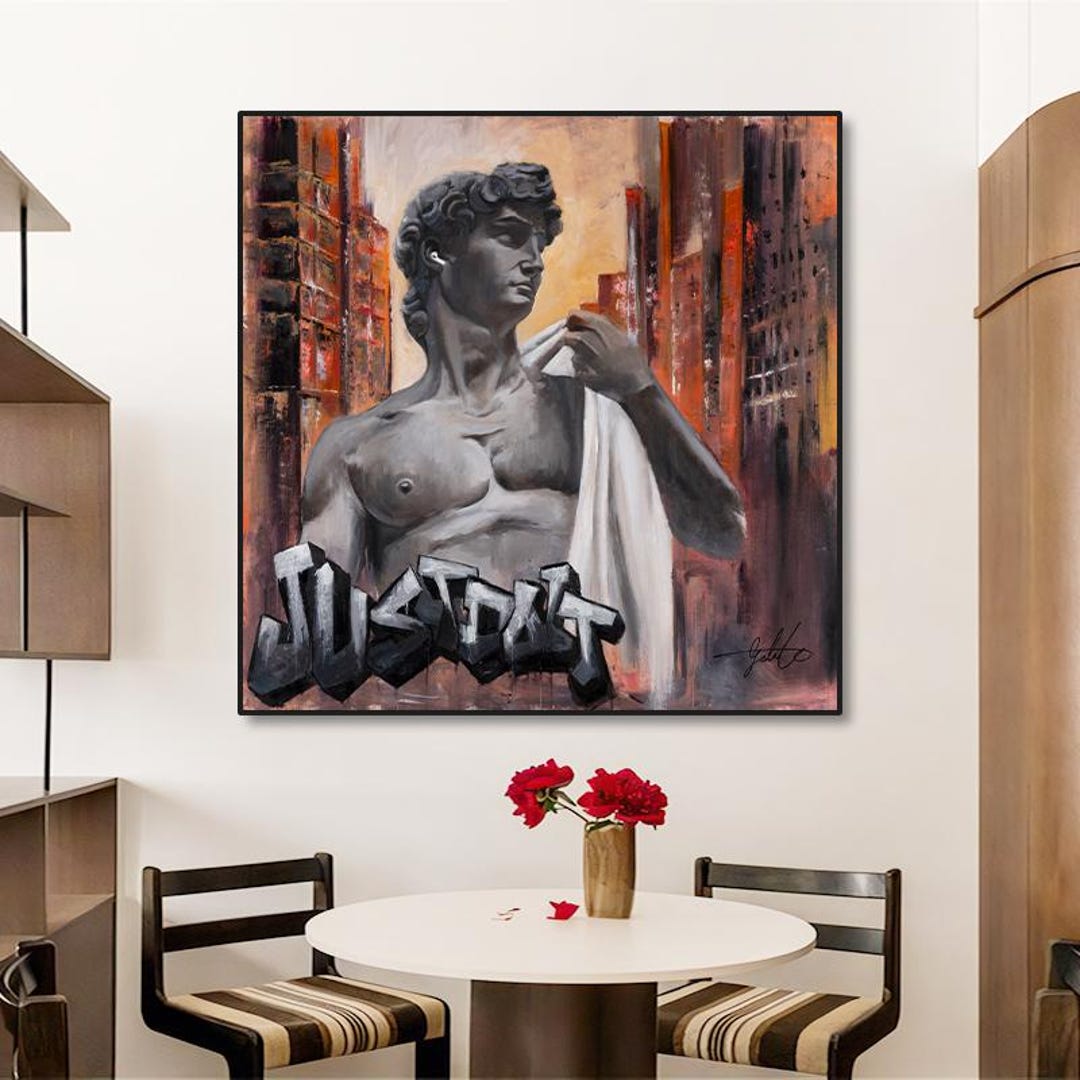 Urban Art Canvas Print David Sculpture With a Modern Twist by Galit ...
