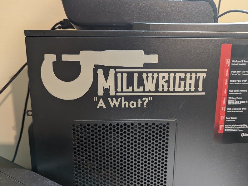 Millwright Whats That Vinyl Sticker With Micrometer, All Colours ...