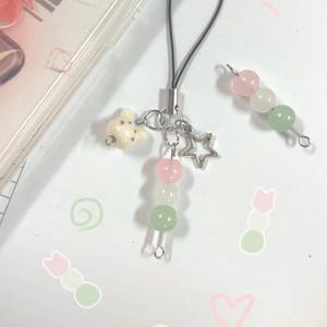 Cute Japanese Snack Dango Phone Charm / Keychain - Etsy