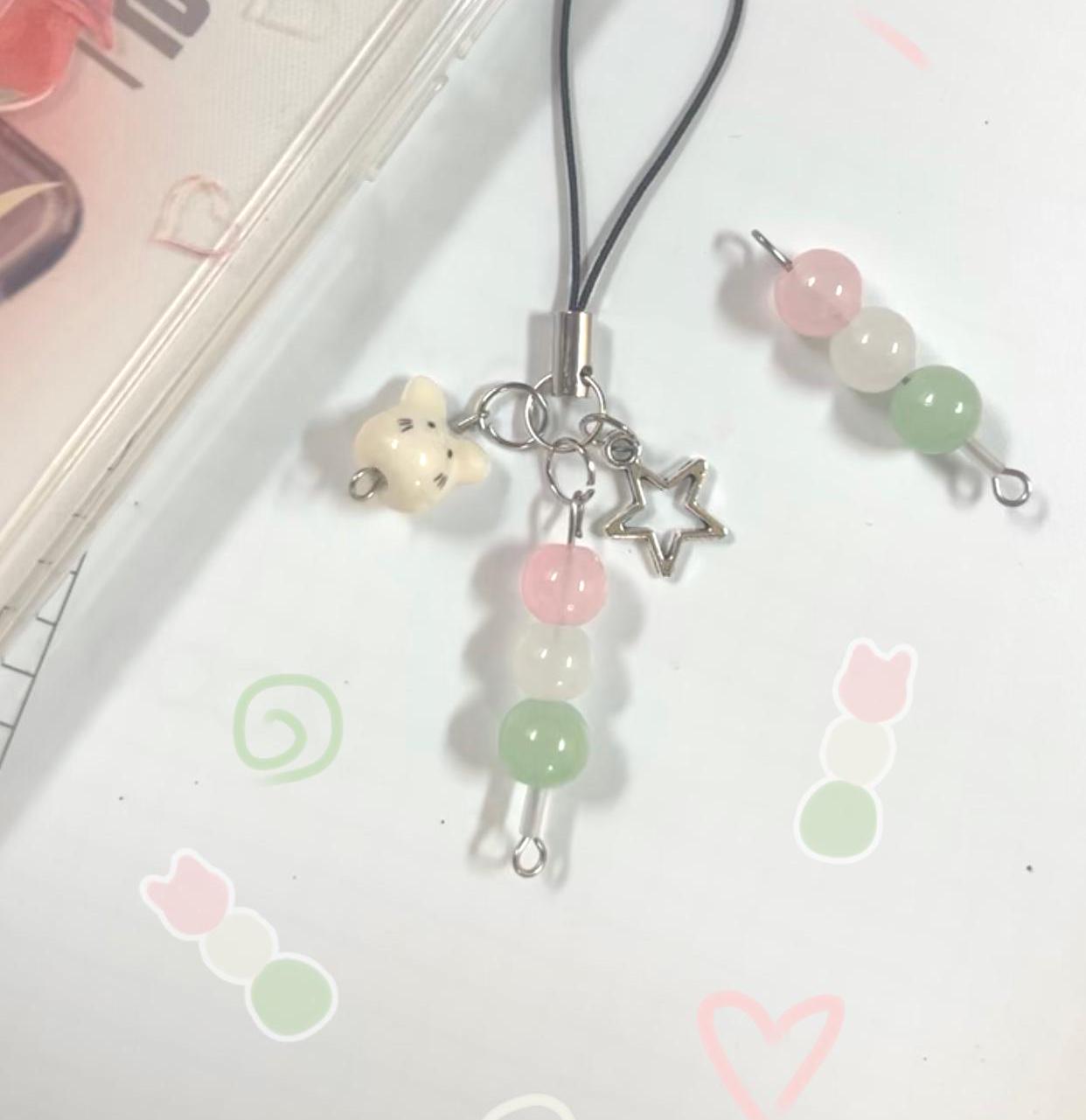 Cute Japanese Snack Dango Phone Charm / Keychain - Etsy