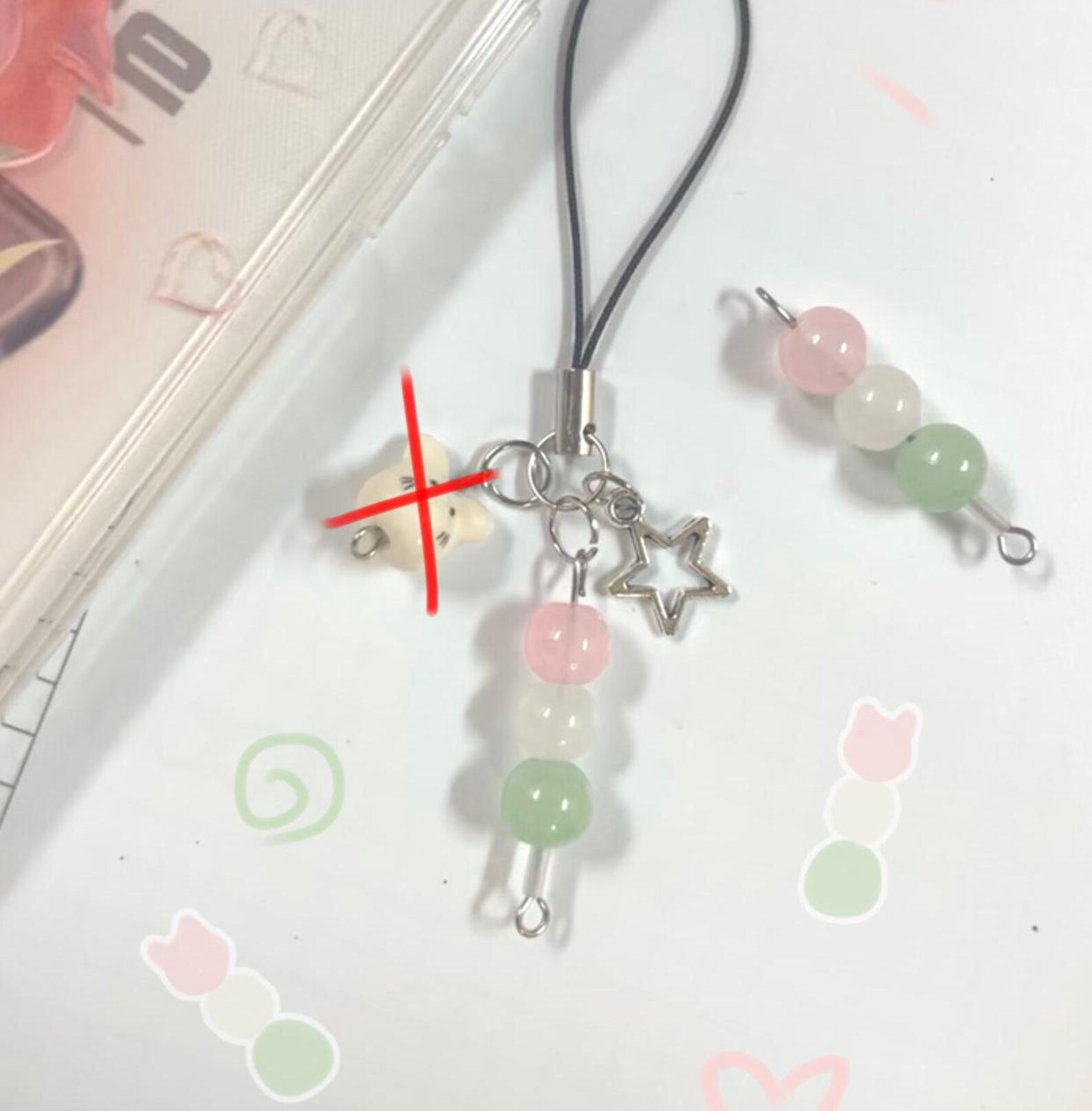 Cute Japanese Snack Dango Phone Charm / Keychain - Etsy