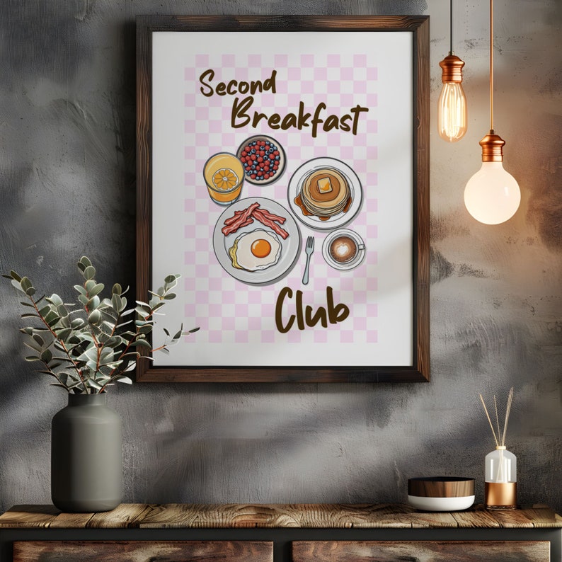 Second Breakfast Club | Digital Printable Wall Art | Instant Download ...