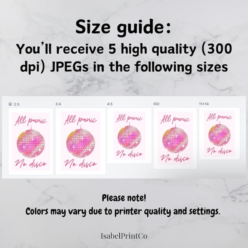 All Panic No Disco | Digital Printable Wall Art | Instant Download - Etsy