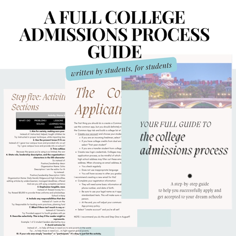 Ultimate College Admissions Process Guide for High Schoolers | Step-by ...