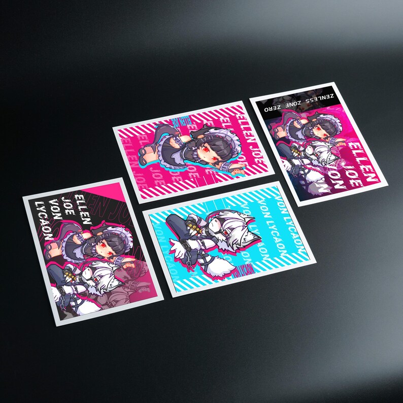 Original Zenless Zone Zero Ellen Joe Von Lycaon Postcards, ZZZ Postcard ...