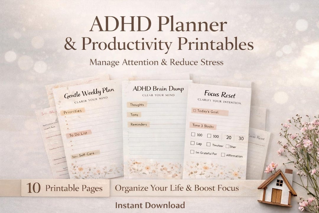 Gentle ADHD Planner Printable for Focus and Calm – Executive Function ...