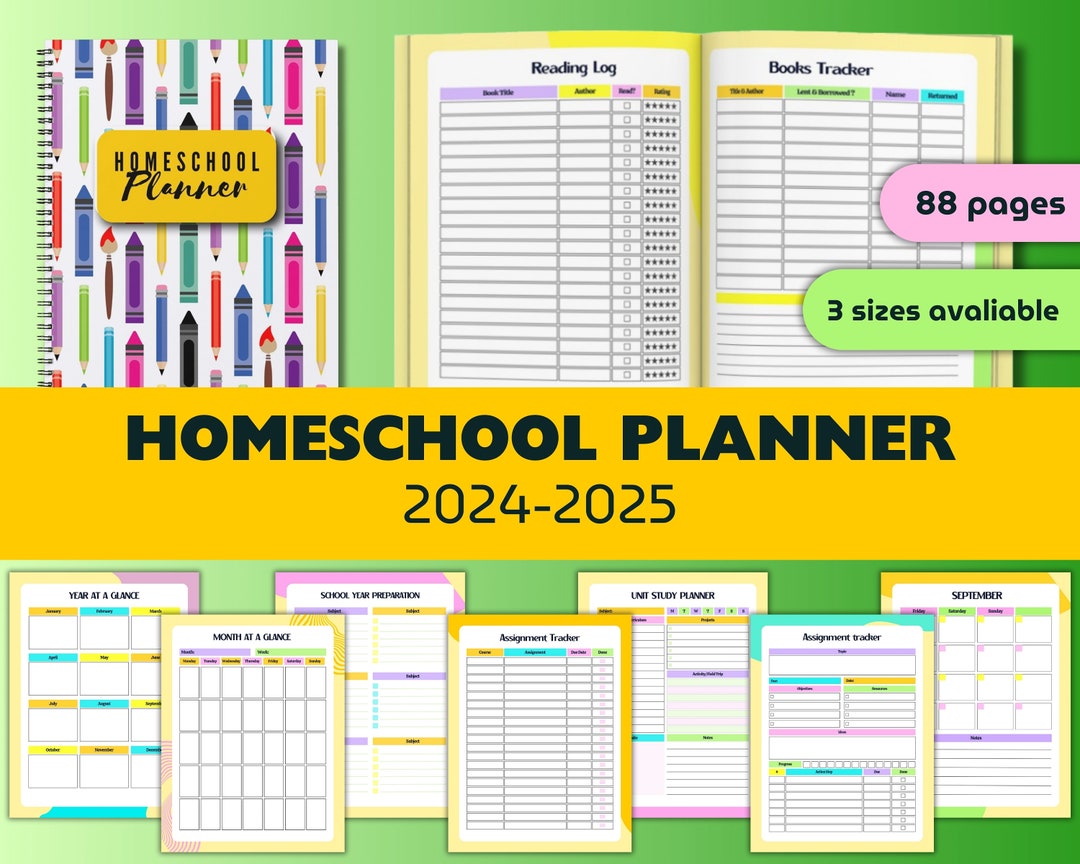 Printable Homeschool Planner * Lesson Plans * Academic Planner ...