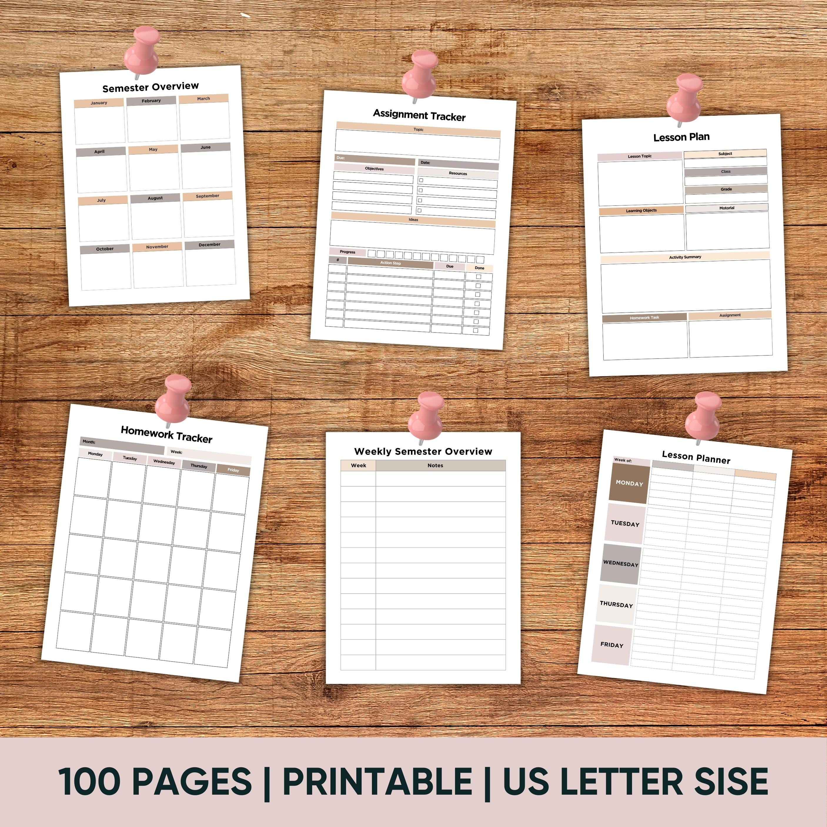 Printable Student Planner 2024-2025 * Academic Planner Bundle ...