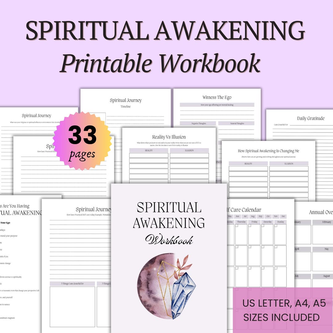 Spiritual Awakening Workbook: Self-care & Gratitude (PDF) - Etsy