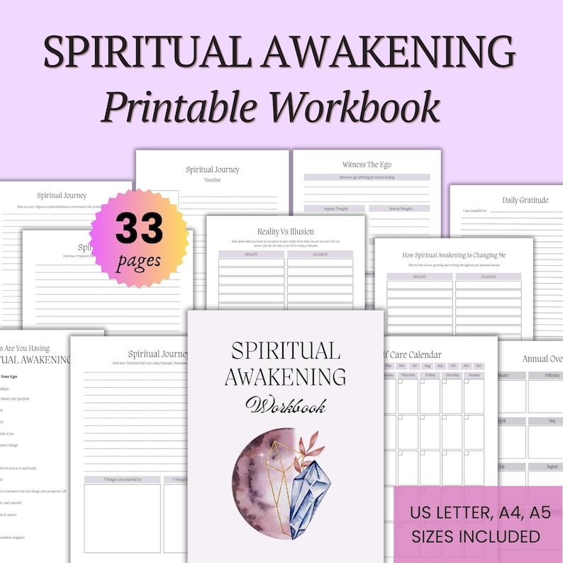 Spiritual Awakening Workbook: Self-care & Gratitude (PDF) - Etsy