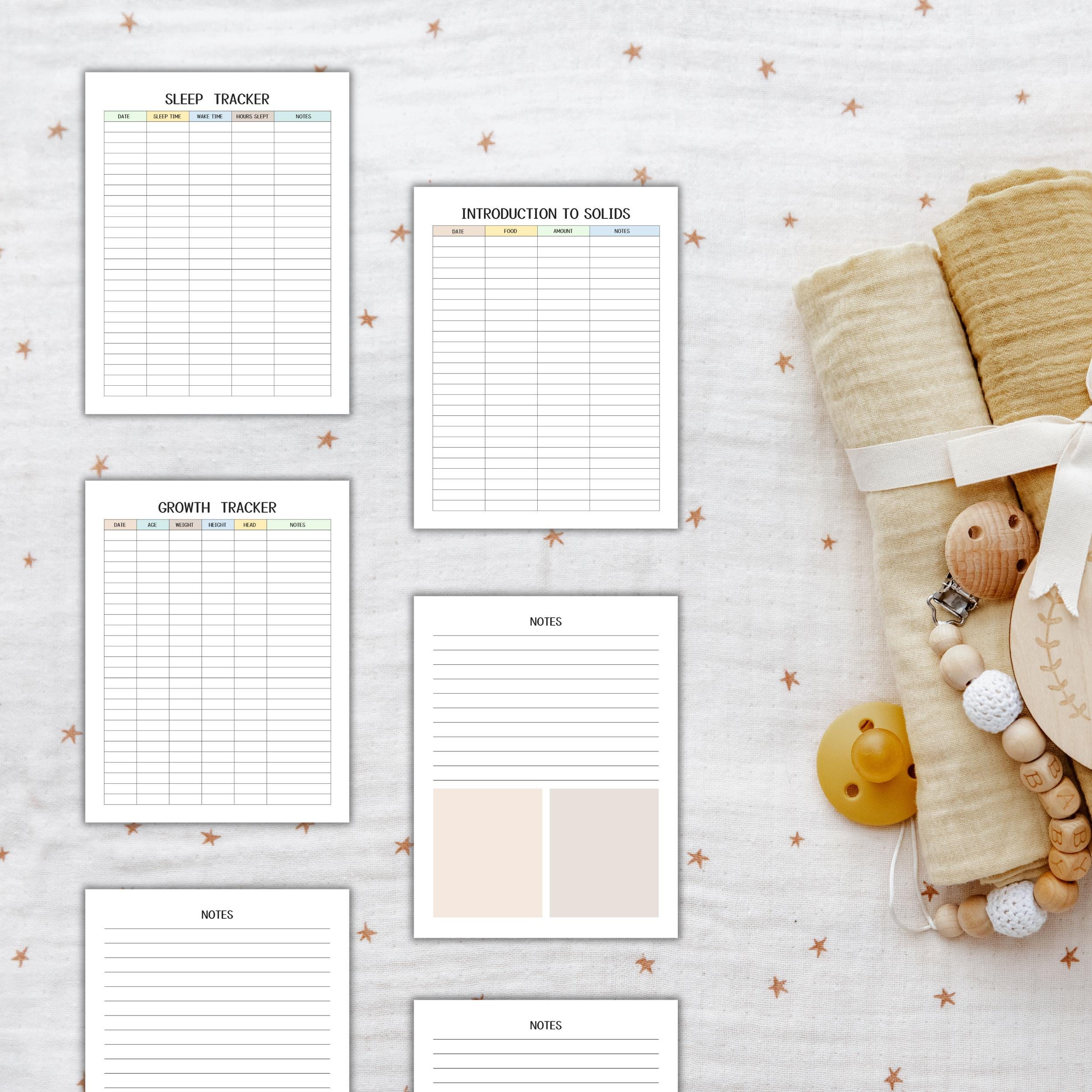 Newborn Planner Printable Baby Tracker Sleep, Feeding Health Log New ...