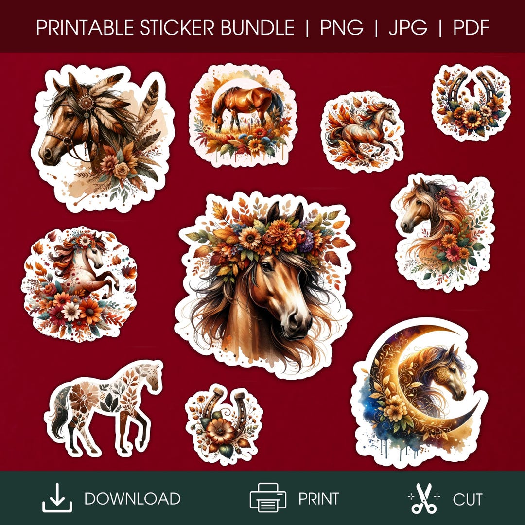 Walking Horse Printable Stickers for Planner | Equestrian Stickers ...