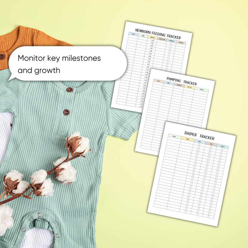 Newborn Planner Printable Baby Tracker Sleep, Feeding Health Log New ...