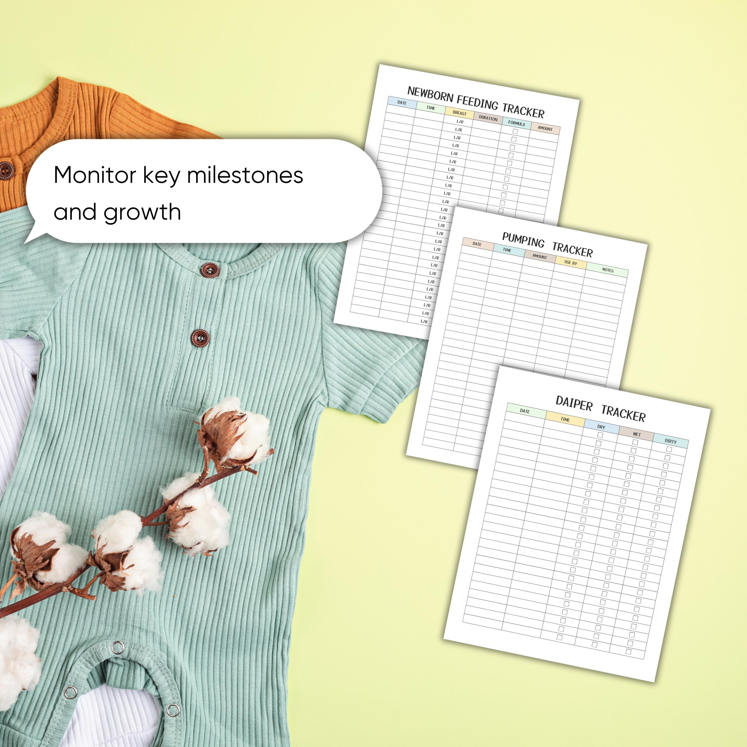 Newborn Planner Printable Baby Tracker Sleep, Feeding Health Log New ...