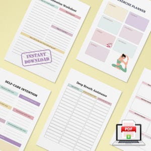 Printable Mental Health Journal Digital Therapy Workbook for Adults ...