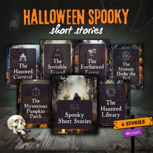 Spooky Short Stories for Kids 6 Halloween Tales 24-page Digital PDF Set ...