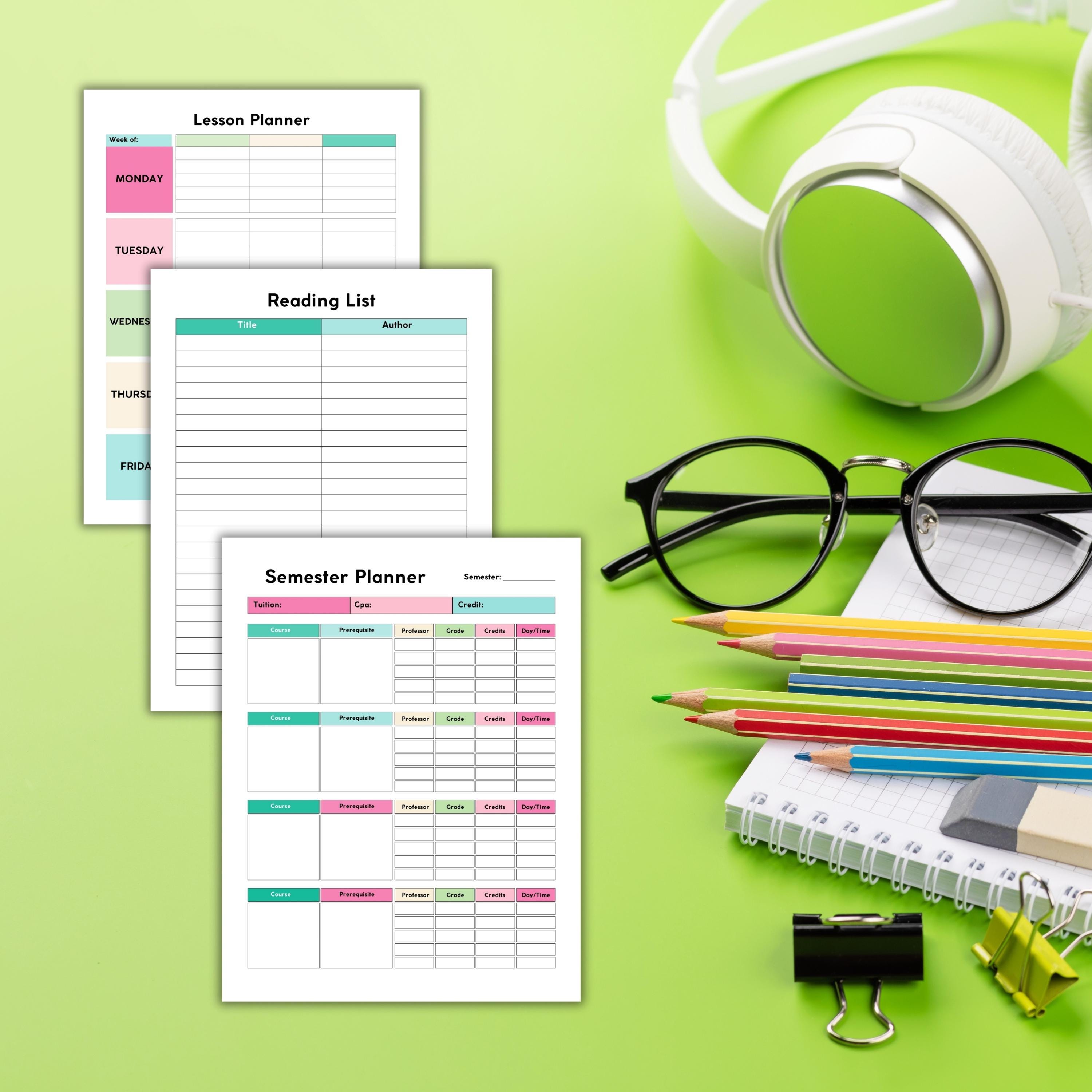 2024-2025 Student Planner * Academic Planner Bundle * Semester Planner ...