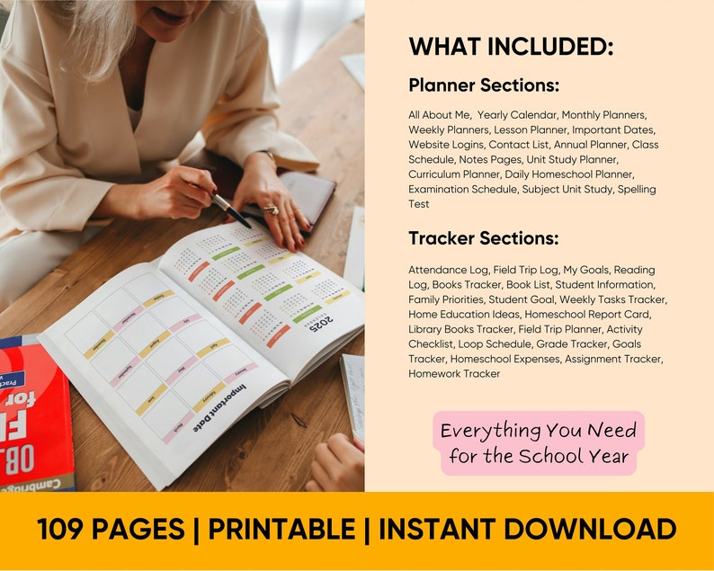 2024-2025 Homeschool Planner Printable PDF Homeschool Lesson Planner ...