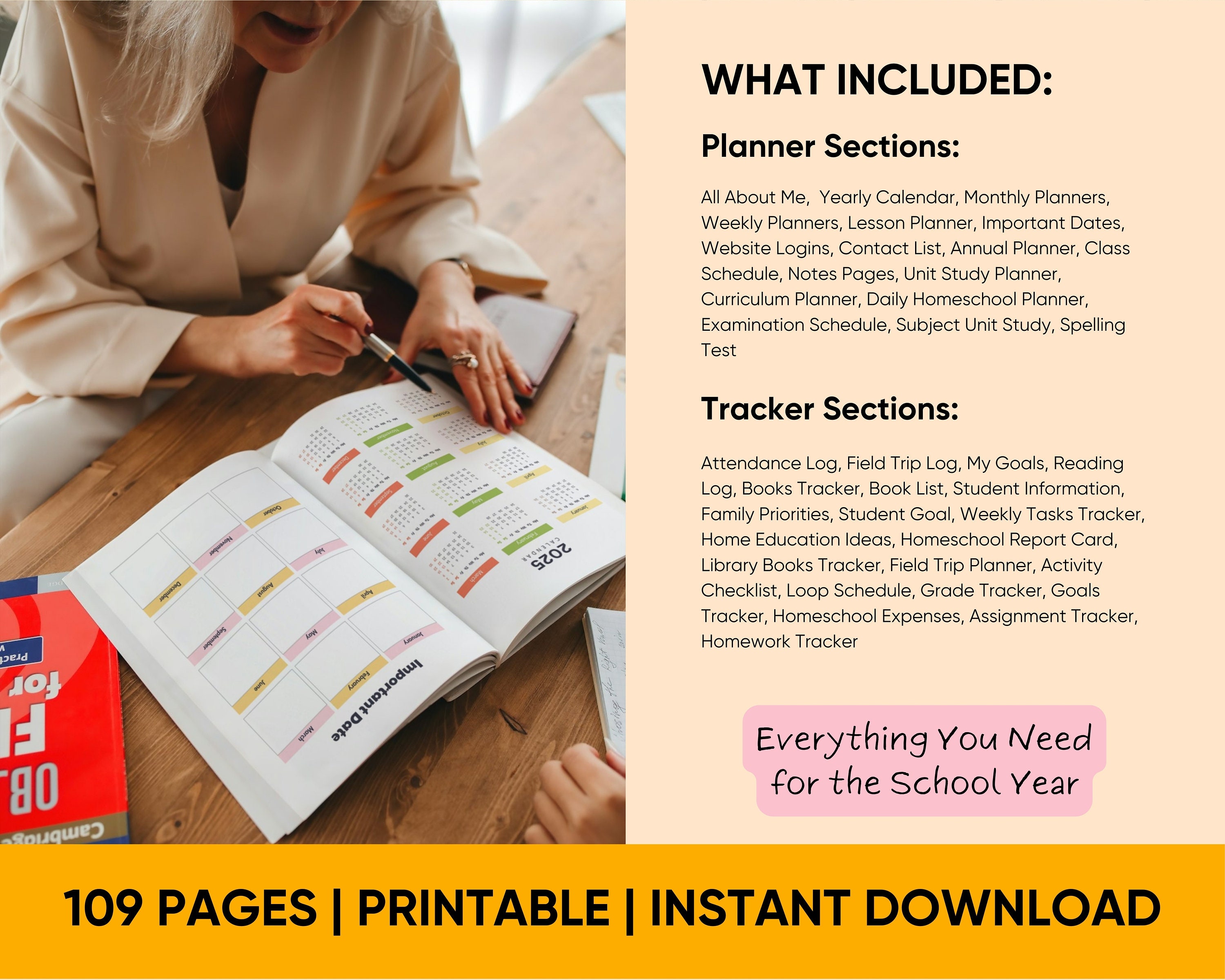 2024-2025 Homeschool Planner Printable PDF Homeschool Lesson Planner ...